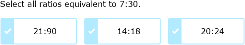 IXL - Identify equivalent ratios (Grade 9 maths practice)