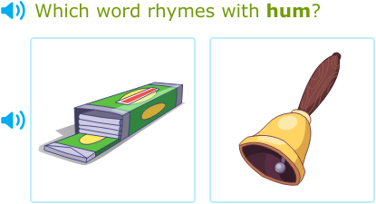 IXL - Choose the picture that rhymes with the word (Reception English ...