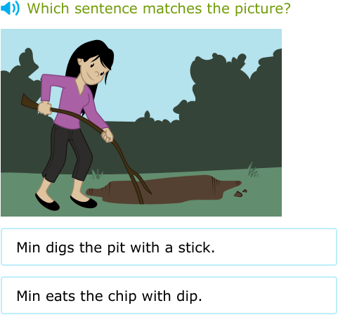 IXL - Choose the short i sentence that matches the picture (Grade 1 ...