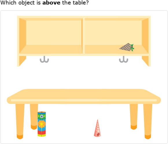 IXL - Above and below (Preschool maths practice)