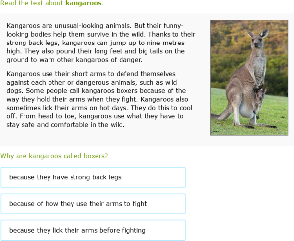 IXL - Read about animals (Grade 3 English practice)