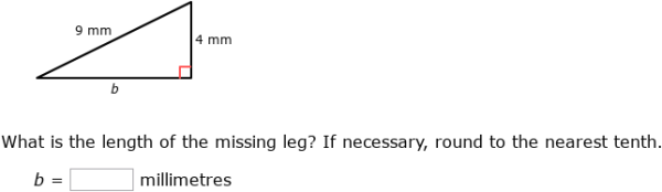 Ixl Pythagoras Theorem Find The Missing Leg Length Grade 8 Maths