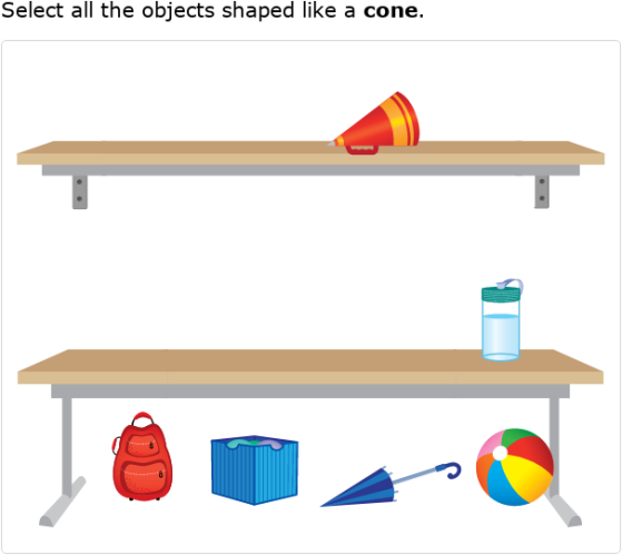 IXL - Shapes of everyday objects II (Grade 1 maths practice)