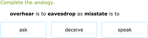 IXL - Analogies: challenge (Grade 9 English practice)