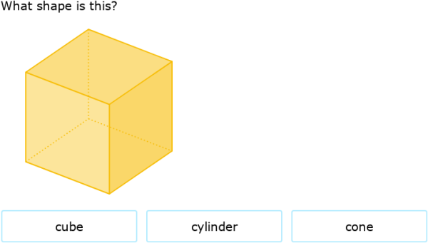 IXL - Name the three-dimensional shape (Grade 1 maths practice)