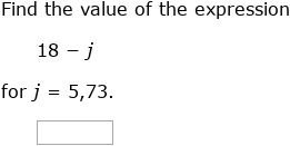 IXL - Evaluate variable expressions with decimals (Grade 6 maths practice)