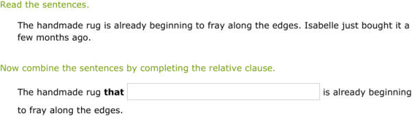 IXL - Combine sentences using relative clauses (Grade 12 English practice)