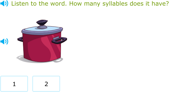 IXL - How many syllables does the word have? (Grade 1 English practice)