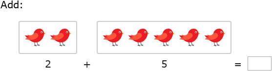 IXL - Add with pictures - sums up to 10 (Reception maths practice)