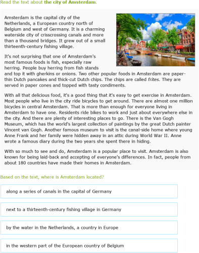 IXL - Read about famous places (Grade 5 English practice)