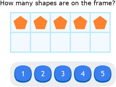 IXL - Count on ten frames - up to 5 (Reception maths practice)