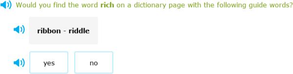 IXL - Use guide words (Grade 2 English practice)