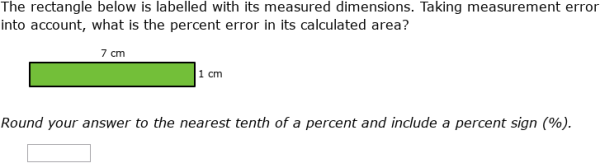 IXL - Percent error: area and volume (Grade 9 maths practice)