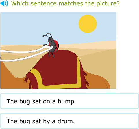 IXL - Choose the short u sentence that matches the picture (Grade 1 ...