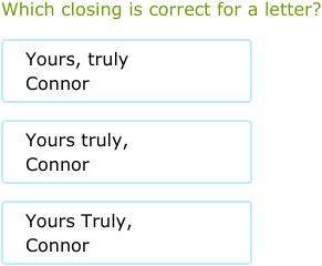 IXL - Greetings and closings of letters (Grade 4 English practice)