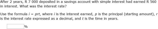 IXL - Simple interest (Grade 8 maths practice)