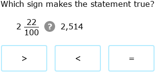 IXL - Compare decimals and fractions (Grade 5 maths practice)