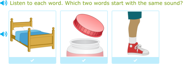 IXL - Which two words start with the same sound? (Grade 1 English practice)