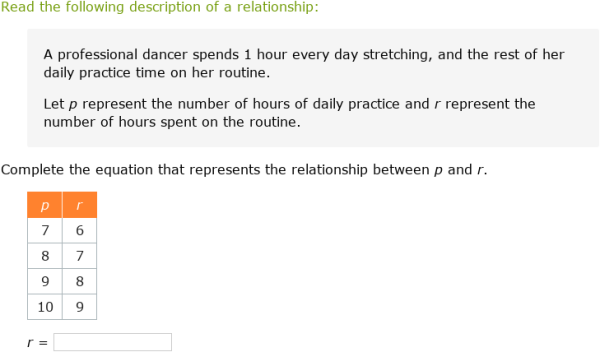 IXL - Write a two-variable equation (Grade 5 maths practice)