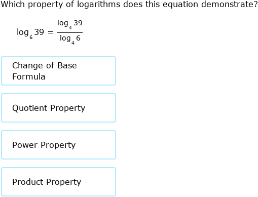 IXL - Identify properties of logarithms (Grade 11 maths practice)