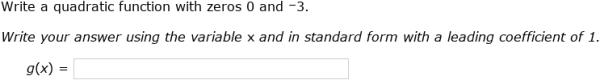 IXL - Find a quadratic function (Grade 11 maths practice)