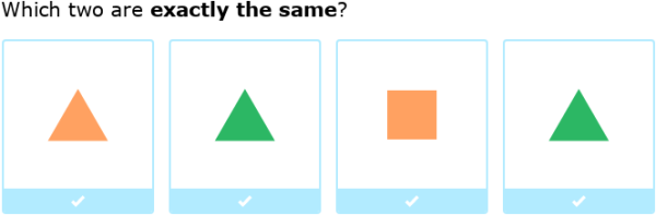 IXL - Same and different (Reception maths practice)
