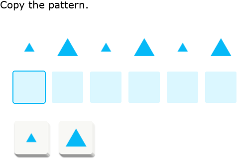IXL - Size patterns (Preschool maths practice)