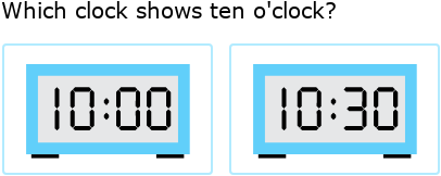IXL - Match digital clocks and times (Grade 1 maths practice)