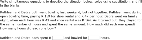 IXL - Solve simultaneous equations using substitution: word problems ...