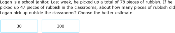 IXL - Estimate differences: word problems (Grade 3 maths practice)