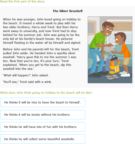 IXL - Read fantasy with illustrations (Grade 3 English practice)