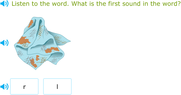 IXL - Identify the first sound in a word (Preschool English practice)