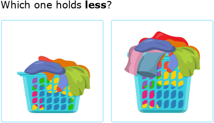 IXL - Compare size, weight and capacity (Reception maths practice)