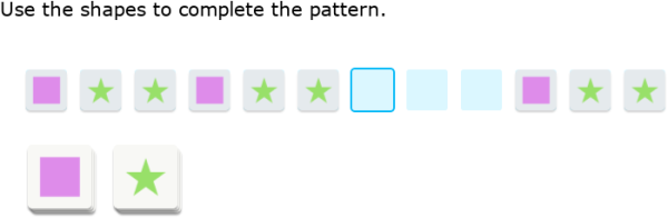 IXL - Complete a pattern (Grade 1 maths practice)