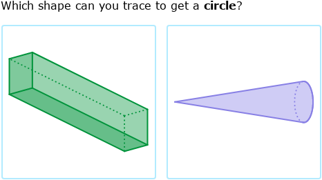 IXL - Identify shapes traced from solids (Grade 2 maths practice)