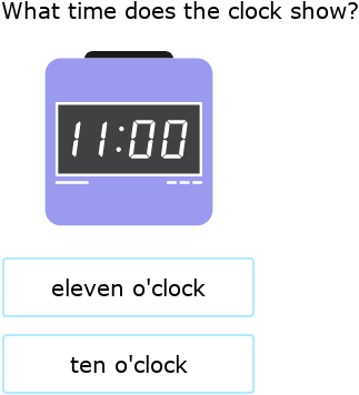 IXL - Match digital clocks and times (Reception maths practice)
