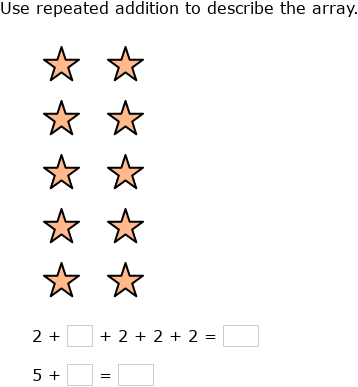 IXL - Write addition sentences for arrays - sums to 10 (Grade 2 maths ...