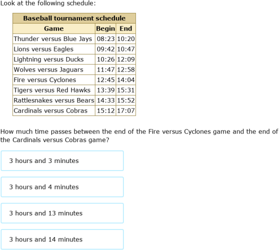 IXL - Schedules - 24-hour time (Grade 5 maths practice)