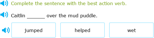 IXL - Use action verbs (Grade 2 English practice)