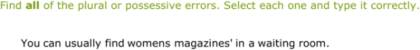 IXL - Identify and correct errors with plural and possessive nouns (Grade 5 English practice)