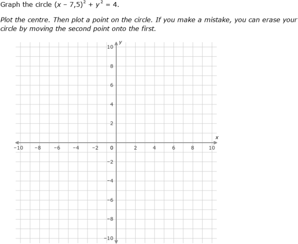 IXL - Graph circles (Grade 11 maths practice)