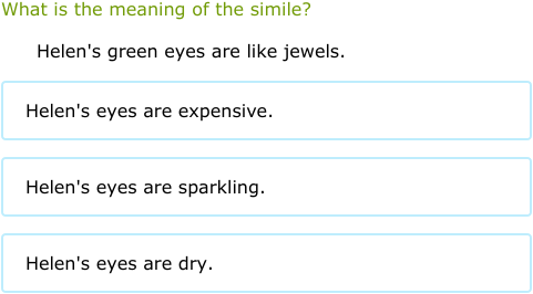 IXL - Determine the meanings of similes and metaphors (Grade 4 English ...