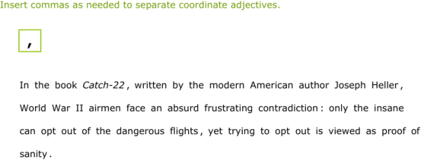 IXL - Commas with coordinate adjectives (Grade 7 English practice)