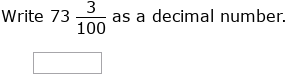 IXL - Convert fractions and mixed numbers to decimals (Grade 4 maths ...