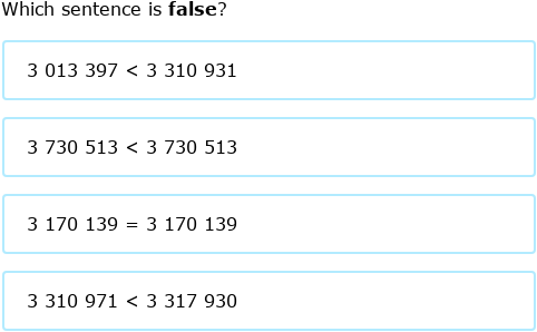 IXL - Compare numbers up to millions (Grade 5 maths practice)
