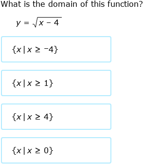 IXL - Domain and range of radical functions (Grade 11 maths practice)