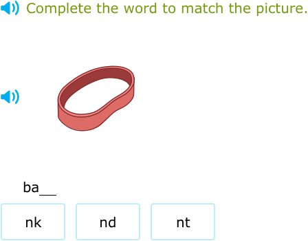 IXL - Complete the word with the right final consonant blend (Grade 1 ...