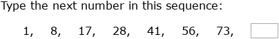 IXL - Complete an increasing number sequence (Grade 5 maths practice)