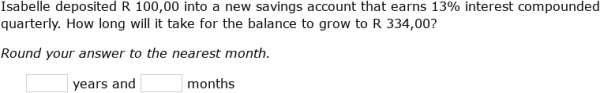 IXL - Compound interest: word problems (Grade 11 maths practice)