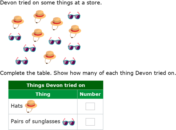 IXL - Record data in tables (Grade 1 maths practice)